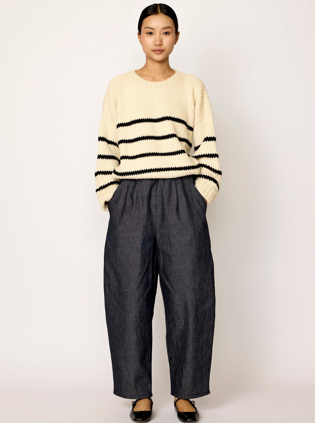 Cropped Field Sweater - Stripe – LAUDE the Label