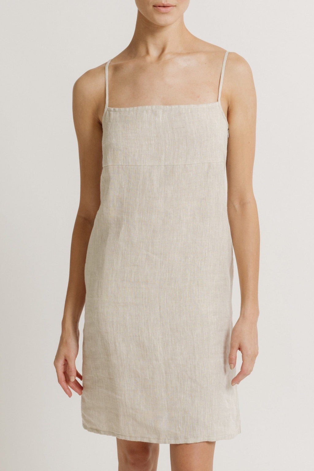 Linen Mini Dress - Natural – LAUDE the Label